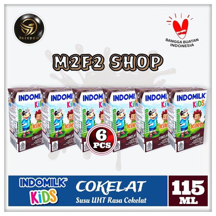 Susu Indomilk Kids Kotak UHT Rasa Cokelat | Chocolate - 115 ml (Kemasan 6 Pcs) | Lazada Indonesia