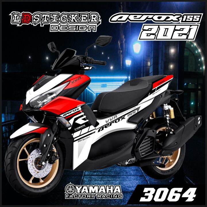 BISA COD Stiker Striping Aerox 155 Old Motif Racing Striping Variasi ...