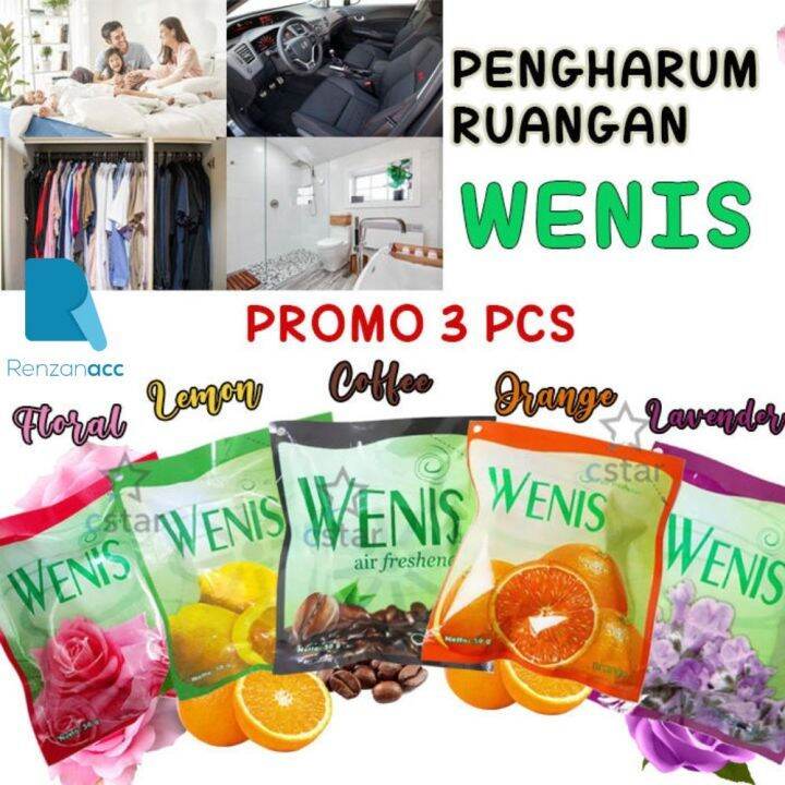 {PAKET 3 PCS} Wenis Pengharum Ruangan Mobil Kamar Mandi Wc Dapur Air ...