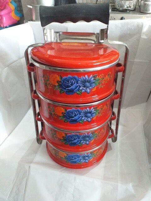 Rantang enamel jadul ukuran 14 susun 3 Merah Putih | Lazada Indonesia