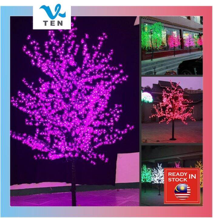 IP67 2Meter Blue Red Warm White Green Pink RGB LED Tree Cherry Blossom ...