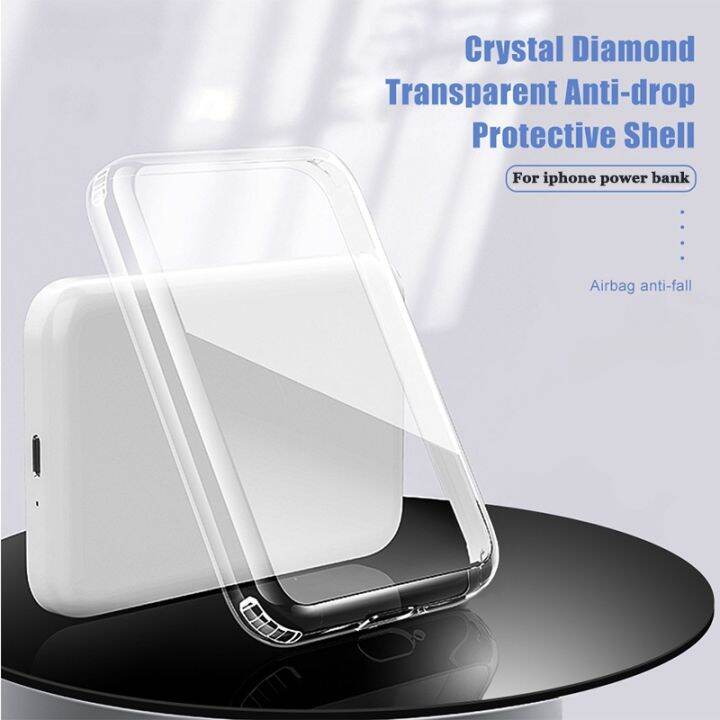 Luxury Clear Shockproof Case Charger Cover For iphone Battery Pack ...