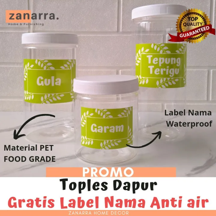 Toples Gula Kopi 650 1000 1300 ml warna Hijau Pandan Tempat Susu Tempat Bumbu Toples Spagety ...