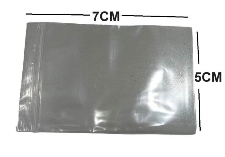 ZIPPER PLASTIC BAG 5cm X 7cm 100pcs | Lazada