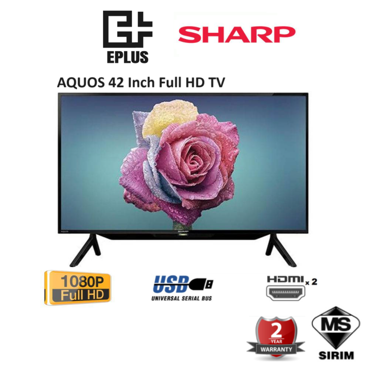 Sharp 42 Inch TV Full HD LED TV Digital DVBT2 Television Televisyen 电视机 ...