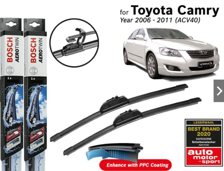 Bosch Aerotwin Retrofit U Hook Wiper Set for Toyota Camry ACV40 (24"/20 ...