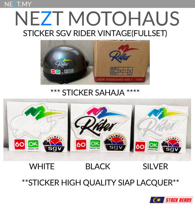 SGV Rider Vintage High Quality Sticker Full Set Siap Coating Lacquer ...
