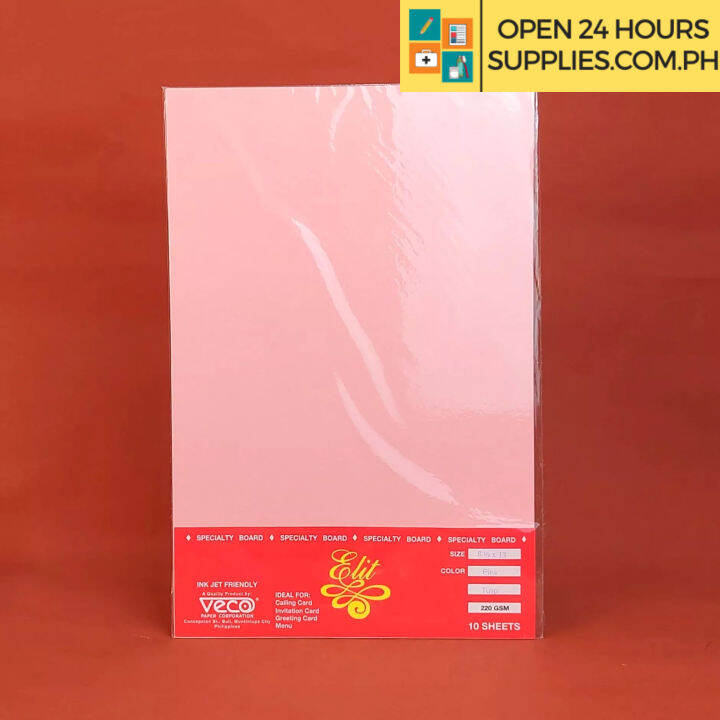 Specialty Board (Elit) - Long 220gsm 10s Tulip Pink Specialty paper ...