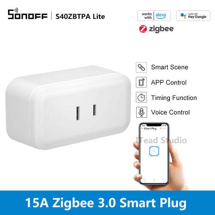 ITEAD SONOFF ปลั๊ก Zigbee 15A ปลั๊กอัจฉริยะ ซ็อกเก็ตอัจฉริยะ eWeLink ...