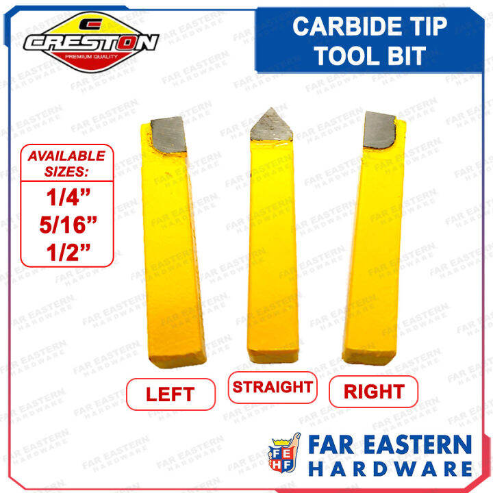 CRESTON Carbide Tip Tool Bit 1/4" 5/16" 1/2" CRHT | Lazada PH