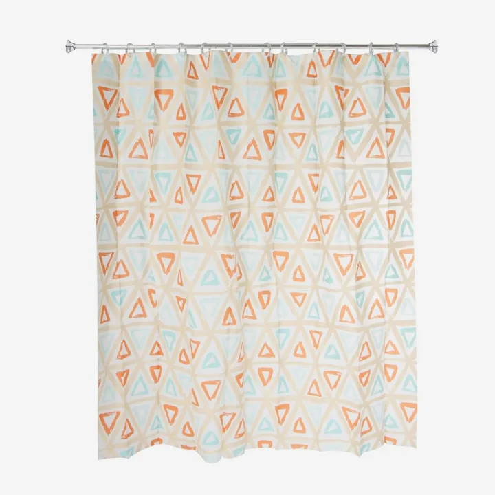 Hosh Triangle PEVA Shower Curtain – Blue and Orange | Lazada PH