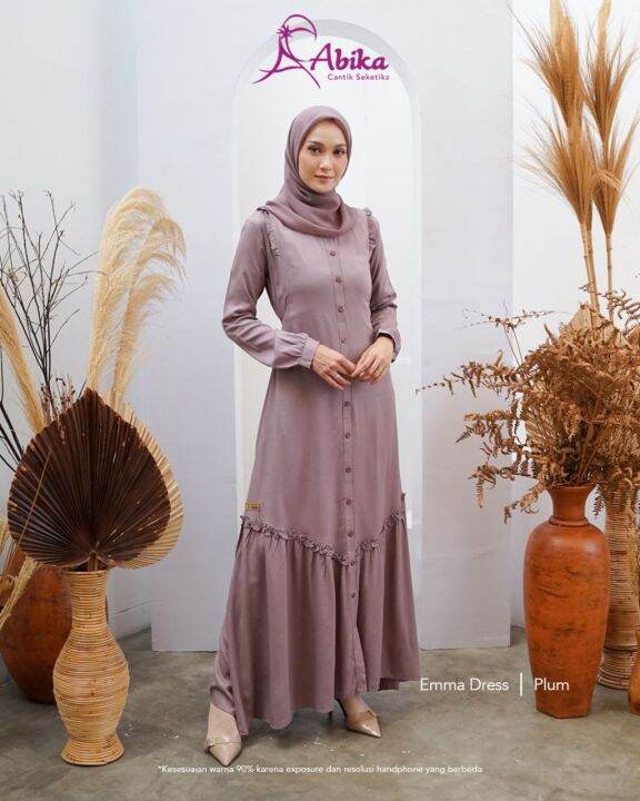 Gamis Dewasa Abika / Emma Dress / Fashion Muslim | Lazada Indonesia