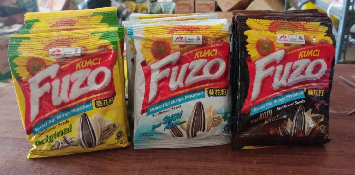 Kuaci Fuzo Dua Kelinci Rasa original. susu, dan kopi (1 renceng 10 pcs ...