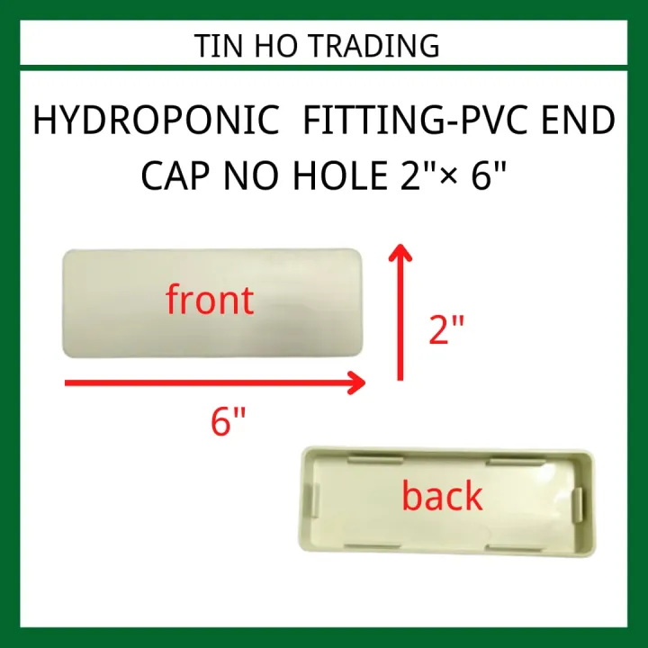 Hydroponic Trunking Fitting - Pvc End Cap No Hole 2" x 6" (5 pcs) | Lazada