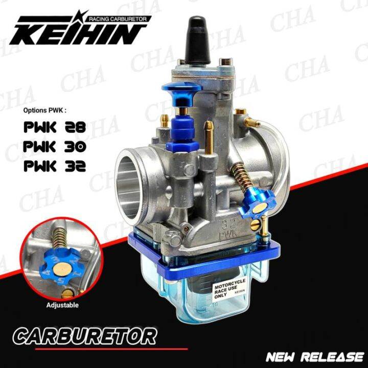 karburator karbu pwk 28 PWK 30 PWK 32 air stiker model sudco mika transfaran blue universal ...