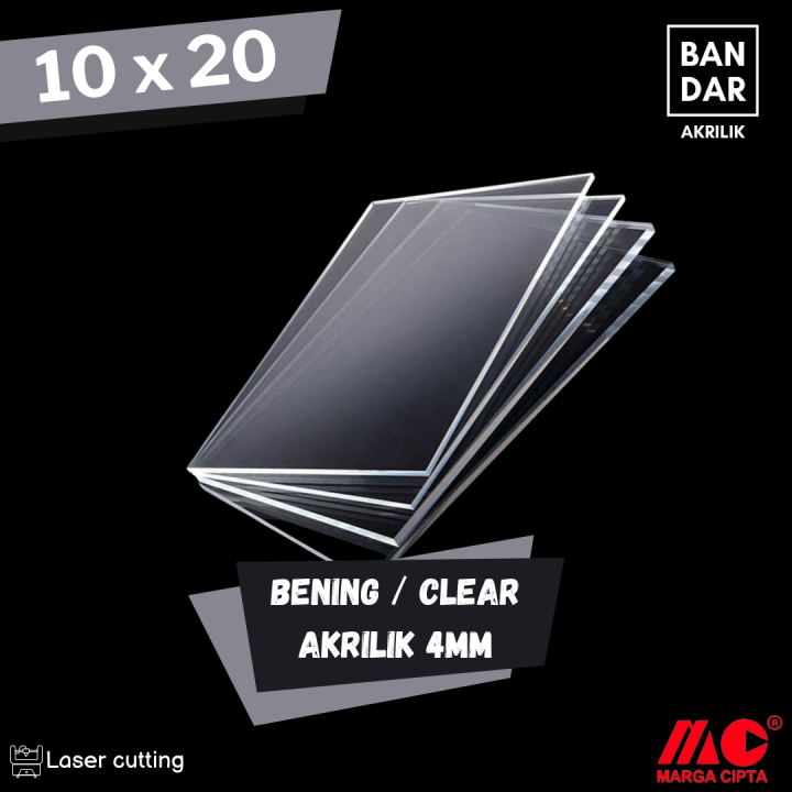 Akrilik Bening 5mm Marga Cipta uk. 10cm x 20cm | Lazada Indonesia