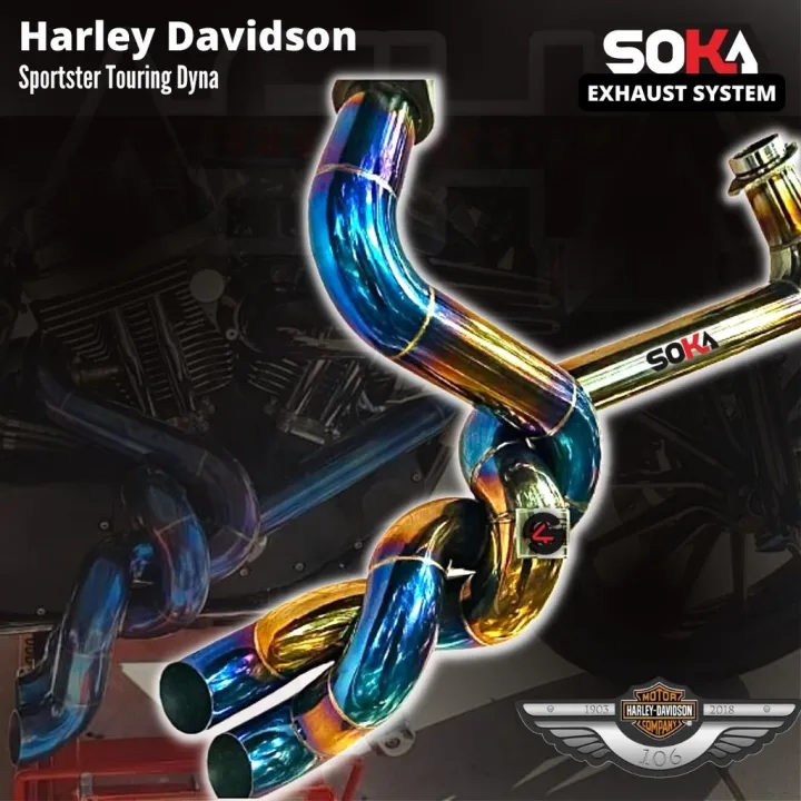 Knalpot Harley Davidson Custom Model Twisted | Lazada Indonesia