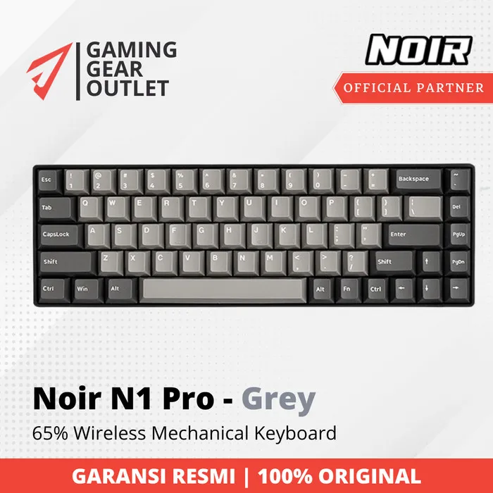 NOIR N1 Pro Grey - 65% Wireless Mechanical Keyboard | Lazada Indonesia
