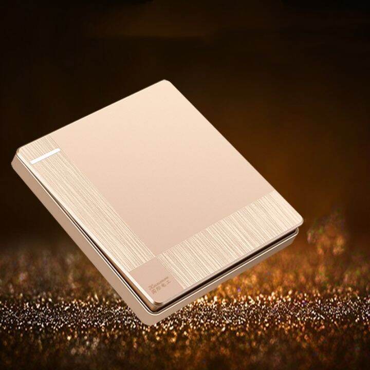 [DSDW] 250V 86mm 1/2/3/4 gang 1/2 way PC panel rose gold drawing flat ...