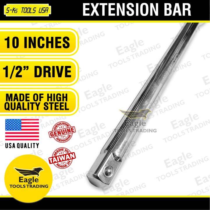 S-Ks Tools USA Extension Bar 1/2" Drive 10 inch long | one half drive ...