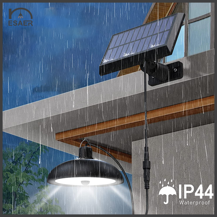 ESAER LED 2 Heads Solar Ceiling Light Remote Control Solar Light Indoor ...