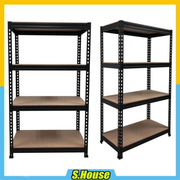 Boltless Rack Shelving Storage Shelf DIY Heavy Rak Kabinet Tempat ...