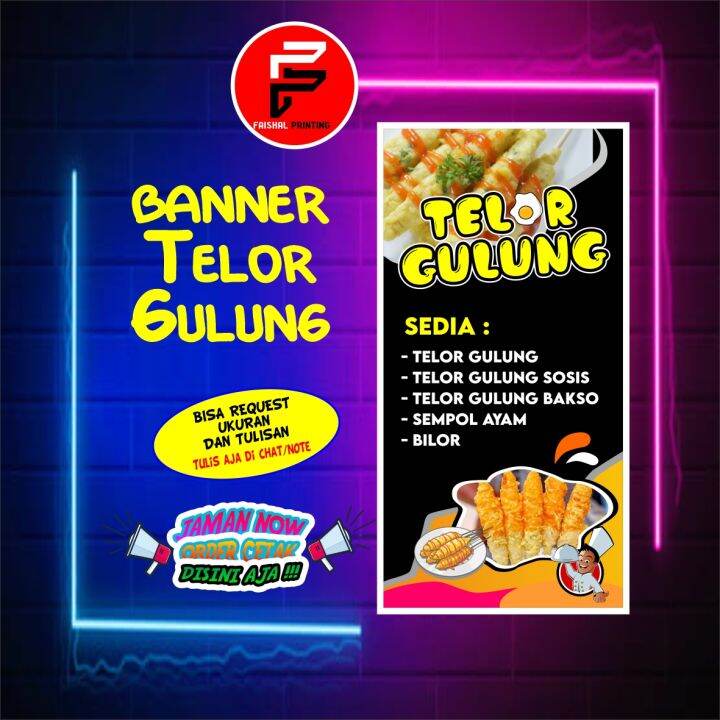 Banner Telor Gulung / Spanduk Jajanan Telur Gulung / Banner jajanan ...