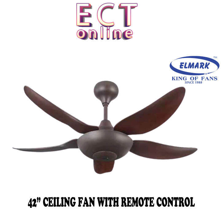 Elmark 42" Atom Baby Ceiling Fan With Remote Control (Midnight Caramel ...