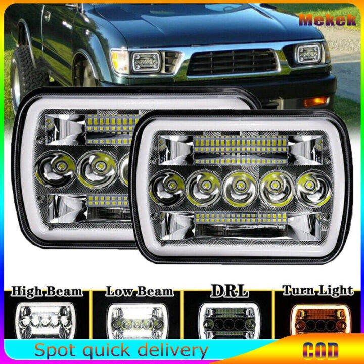ready stock Motorcycle Led Headlight 5 x 7inch / 6 x 7inch Square ...