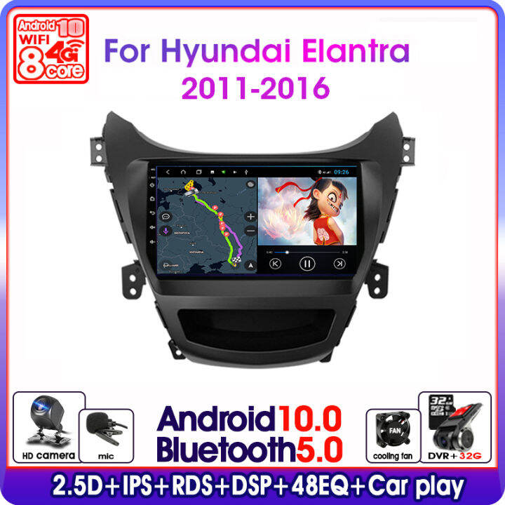 Car Radio Android 10 For Hyundai Elantra Avante I35 2011-2016 ...