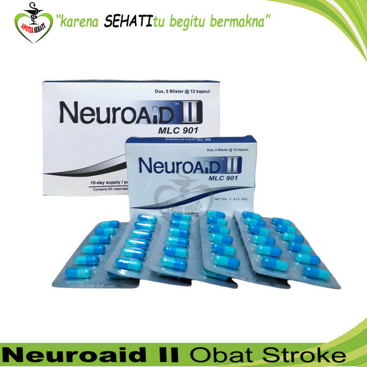 READY STOK NEUROAID II MLC 901 OBAT HERBAL STROKE PER BOX ISI 5 BLISTER ...