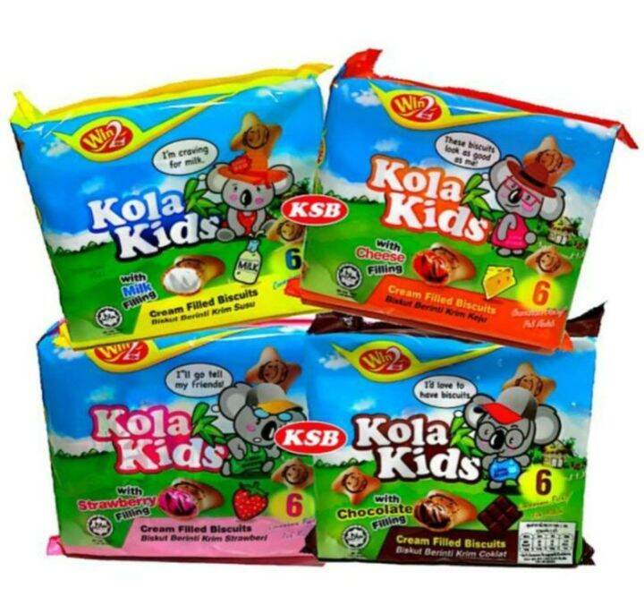 WIN2 KOLA KIDS CHOCO/STRAWBERRY/CHEESE/MILK 96g | Lazada
