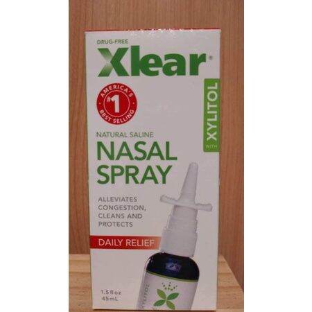 45ml Xlear Natural Saline Nasal Spray With Xylitol Alleviates ...