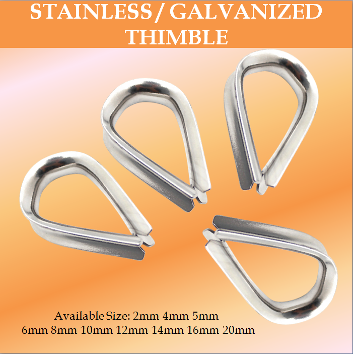 Ycaruz Lifting Supply STAINLESS STEEL THIMBLE 304 WIRE ROPE CABLE ...