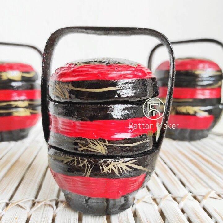 [Mini] Two Layers Bakul Siah Hokkien Basket (Auspicious Basket ...