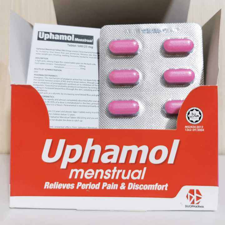 Uphamol menstrual 10 tablet per papan strip obat mirip panadol | Lazada ...