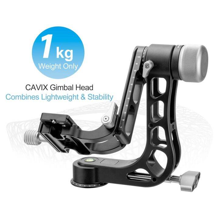 CAVIX กิมกล้องถ่ายรูปหัวขาตั้งกล้อง Gimbal แบบพาโนรามา GHA-01สำหรับเทเล ...