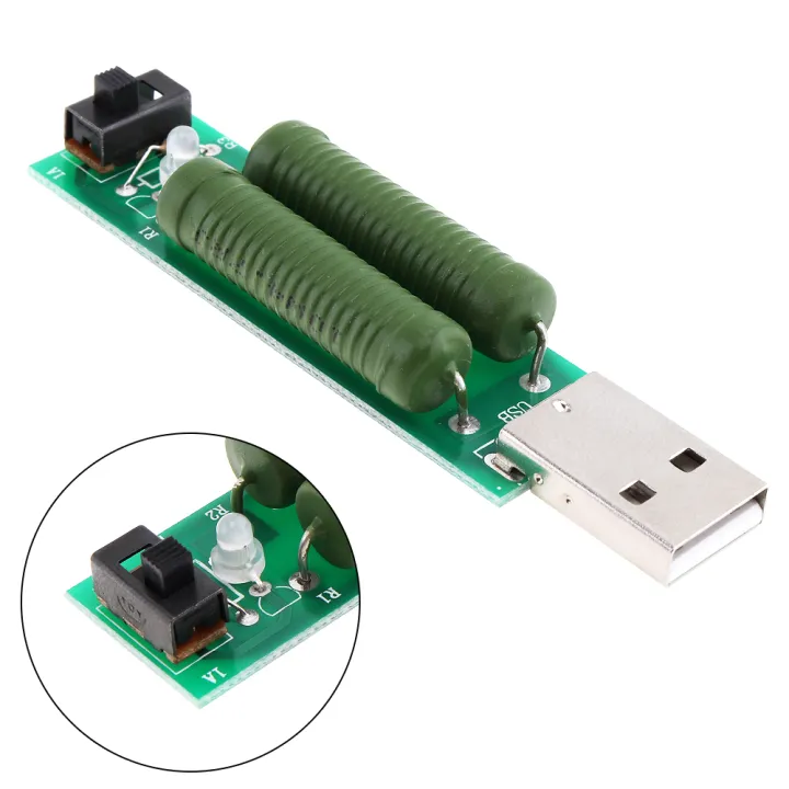 USB Discharge Interface Load Resistors Power Module Adjustable 1A/2A ...
