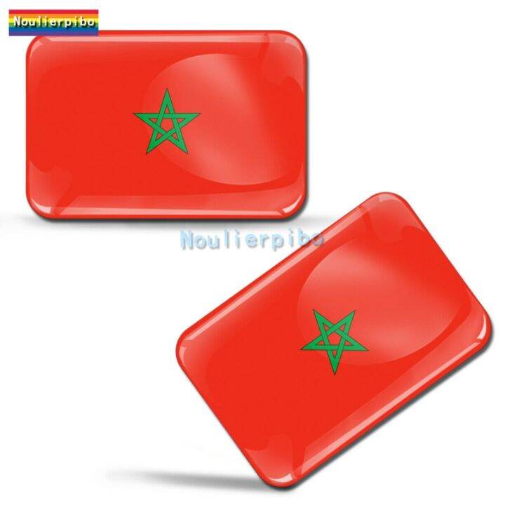 3D Car Sticker Morocco Flag Sticker Epoxy Dome Sticker Car Body ...