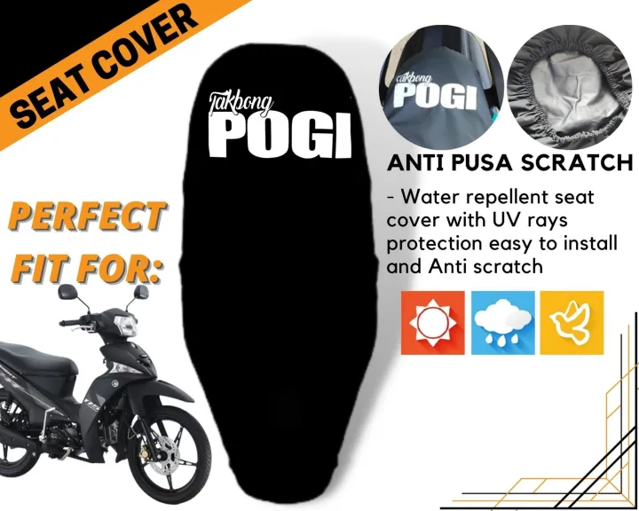 WATERPROOF Anti pusa seat cover MAKAPAL FIT for YAMAHA SIGHT | TAKBONG POGI |VINYL PRINT PREMIUM ...
