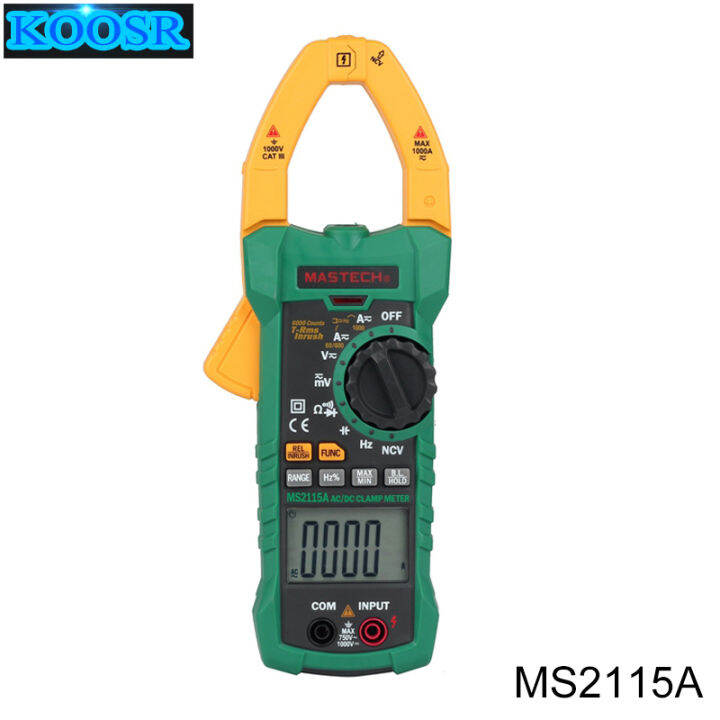 Mastech Ms2115a 6000 Counts True Rms Digital Clamp Meter Ac Dc Voltage
