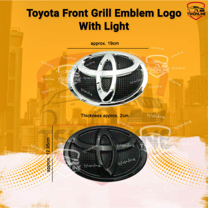 Toyota Front Grill Led Logo Emblem 5D Toyota EL Light kit/ Toyota Grill ...