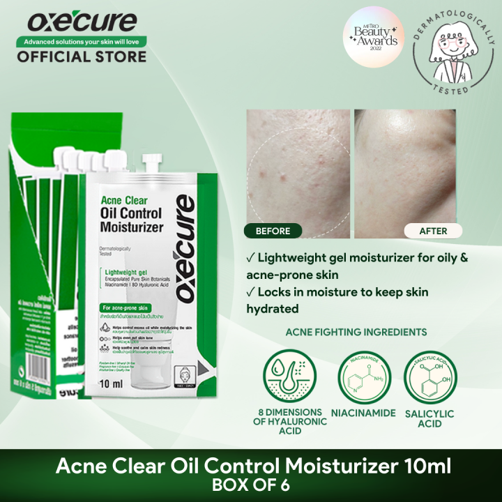 OXECURE Acne Clear Oil Control Moisturizer 10ml Box of 6 | Lazada PH