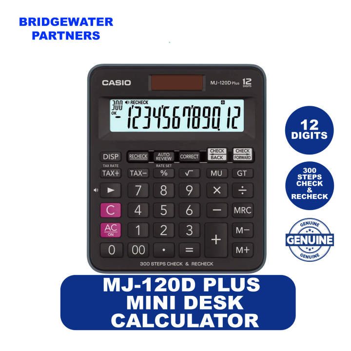 Casio MJ-120D Plus Mini Desk Check & Recheck Calculator | Lazada PH