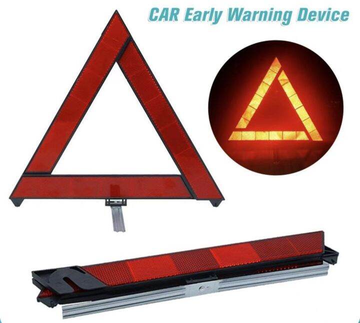 Warning Device Triangle Sign For Road Vehicles Safety Emergency RED ...