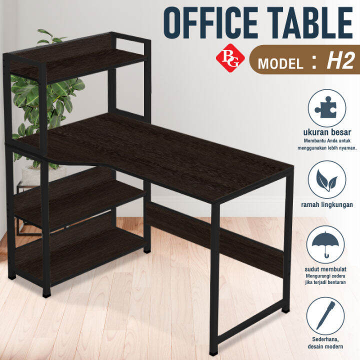 BG SPORT Meja Belajar Minimalis Office Table Kantor Kerja Multifungsi ...