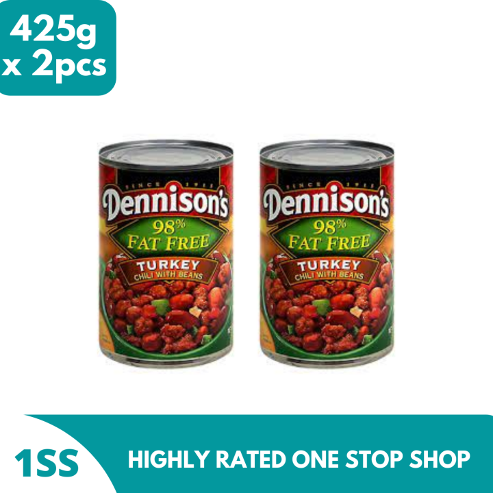 Dennisons Chili with Beans Turkey 98% Fat Free 425g x 2pcs | Lazada PH
