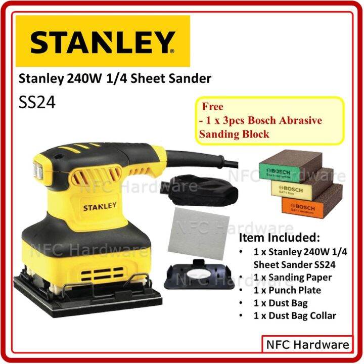 STANLEY SS24 1/4 Sheet Sander 240W | Lazada