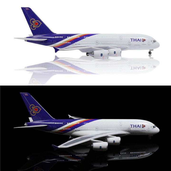 Thai Airways Airbus A380 Airplane Model with LED Light (Touch or Sound ...