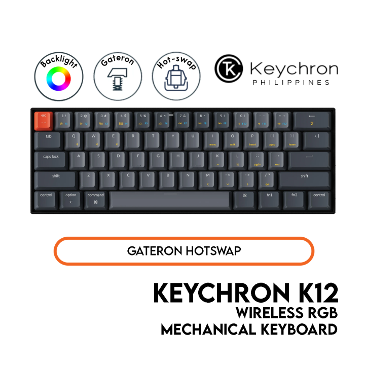 Keychron K12 Mechanical Keyboard (60% Layout, Wired/Bluetooth, RGB ...